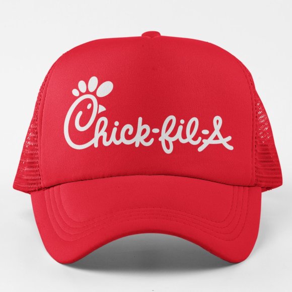 Accessories | New Chickfila Logo Foam Trucker Mesh Snapback Hat Red ...